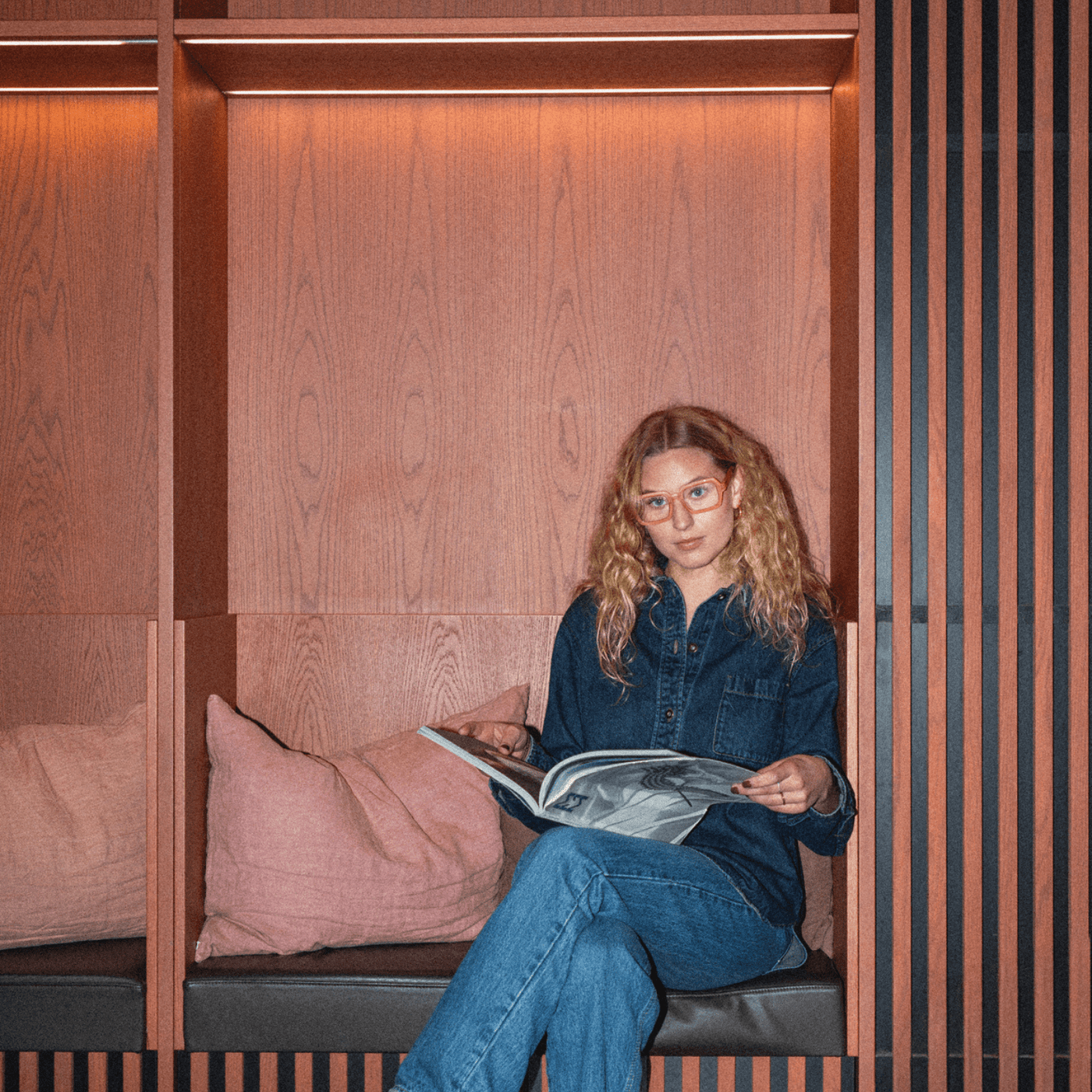 Clear lens glasses Square - coral